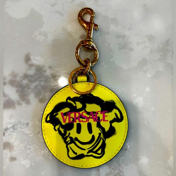 Versace | Accessories | Nwtversace Smiley Medusa Graffiti Leather Bag ...